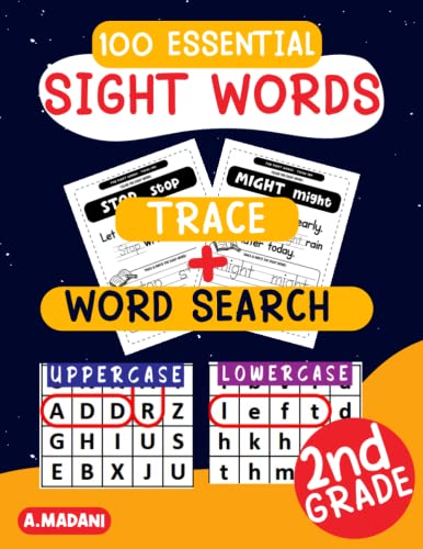 100 Essential Sight Words For 2st Grade Activity Workbook: Word Search ...