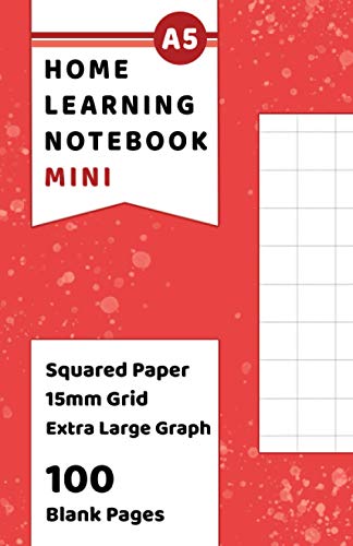 Squared Paper 15mm Extra Large Graph Mini Notebook: 100 Blank Grid ...