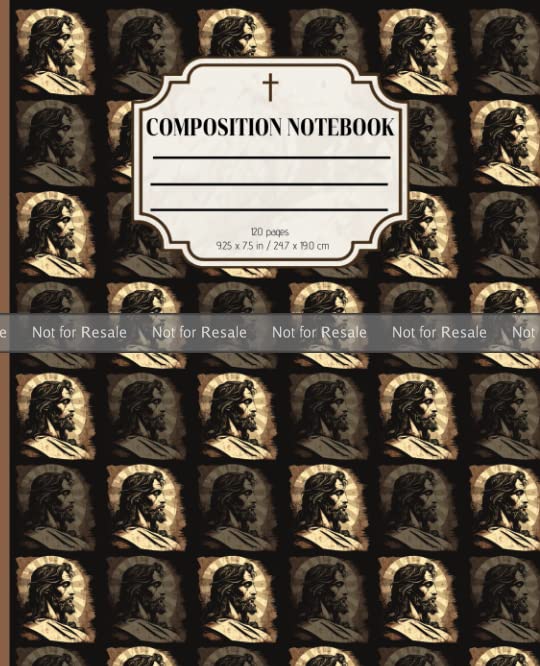 PROOF: COMPOSITION NOTEBOOK - CHRISTIAN: Jesus Christ Illustration ...
