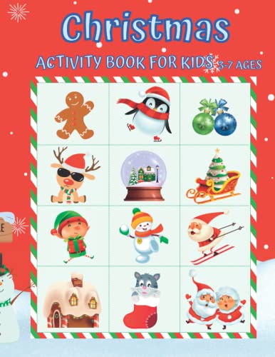 Christmas: Activity Book For Kids 3-7 Ages | A Book Fun And Easy With ...