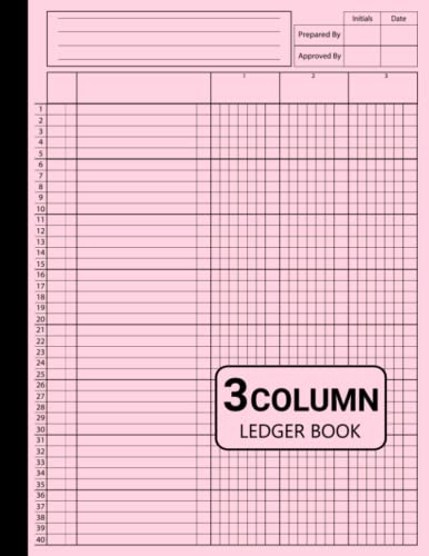 3 Column Ledger Book: Accounting Ledger Book for Bookkeeping and Small ...