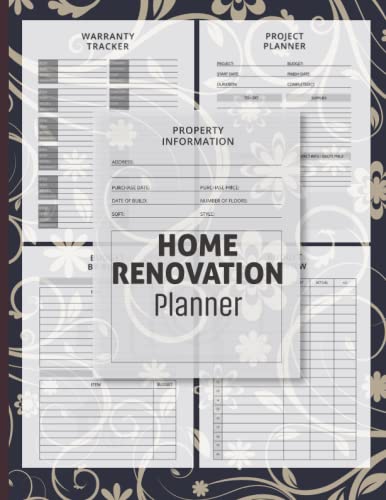 Home Renovation Planner: Room By Room Tracking Details For Colorful ...