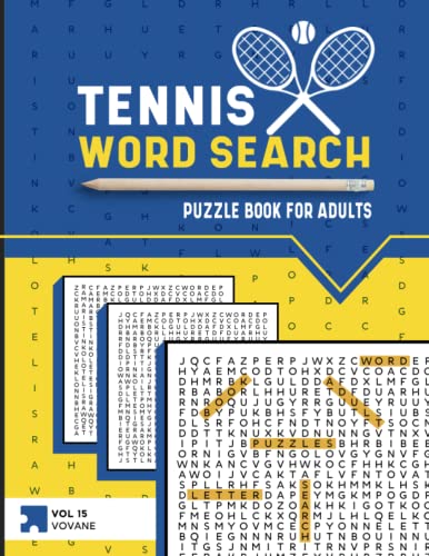 Tennis Word Search Puzzle Book For Adults: Serve Up Some Fun And Keep ...