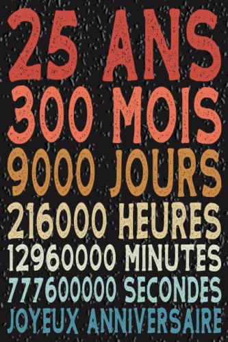 25 ans Joyeux Anniversaire: Originale idée cadeau anniversaires 25 ans ...