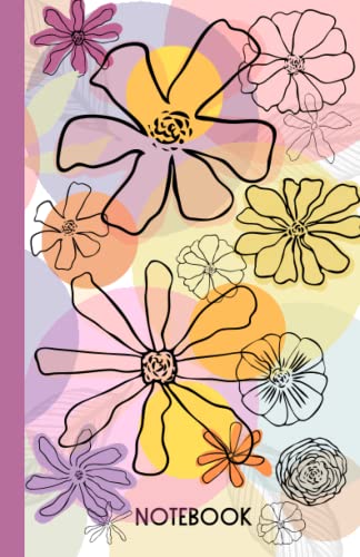 Flowers Notebook - Hand-drawn flowers - Different design on each page ...