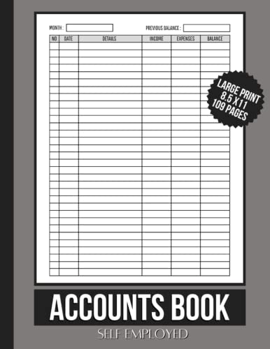 Accounts Book Self Employed: Accounts Bookkeeping Solutions for For ...