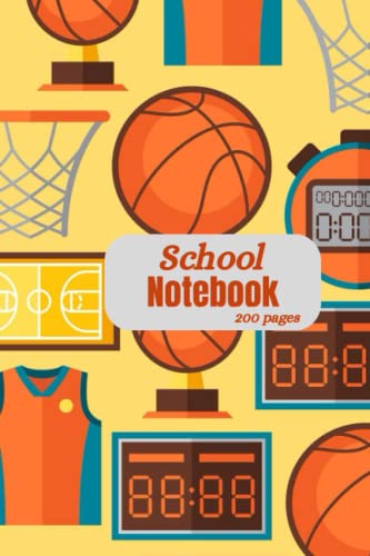 200 Pages Best College Notebook | "Hoops Hustle" Basketball Themed ...