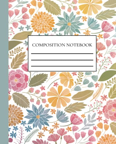 Composition Notebook:: College Ruled Notebook Journal | Floral Boho ...
