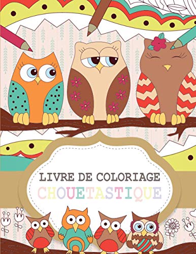 Livre de coloriage Chouetastique: 50 motifs de chouettes beaux et ...