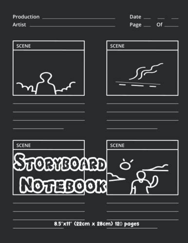 Storyboard Notebook: Blank Storybook Sketchbook | Panel Pages for ...