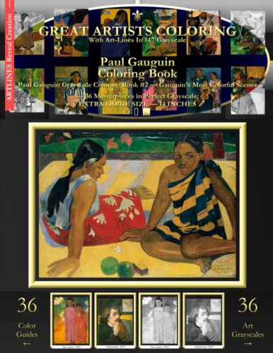 Paul Gauguin Coloring Book: Paul Gauguin Grayscale Coloring Book #2 ...