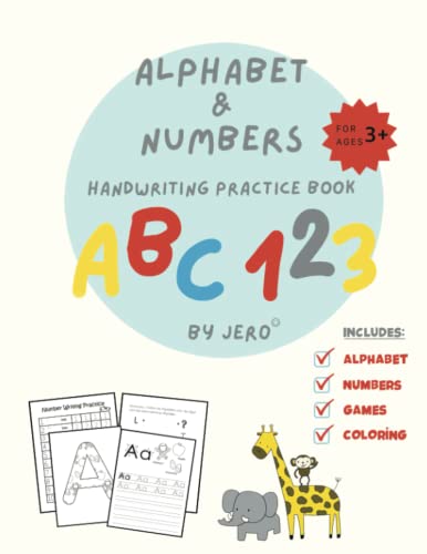 ALPHABET & NUMBERS: HANDWRITING PRACTICE BOOK by JeroMary family ...