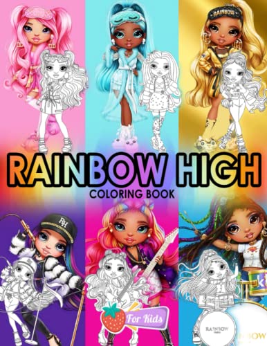 Rainbow Hight Coloring Books For Kids: Kawaii Character Coloring Book ...