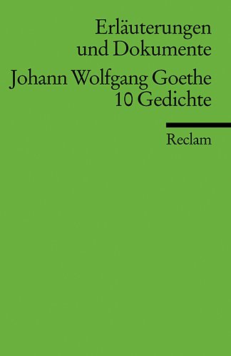 Johann Wolfgang Goethe.10 Gedichte by Elisabeth Böhm | Goodreads