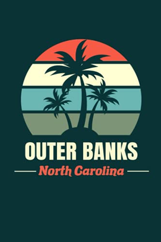 Outer Banks North Carolina: Retro OBX Palm Tree / Road Trip Travel ...