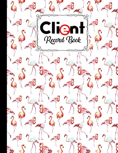 Client Record Book: Client Record Book Flamingos Cover, Client Tracking ...