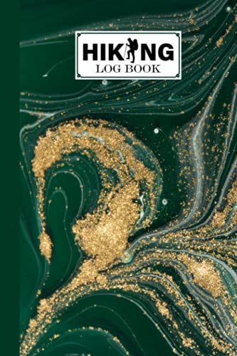 Hiking Logbook: Marbled Green Cover | Hiking Journal for Mountain ...
