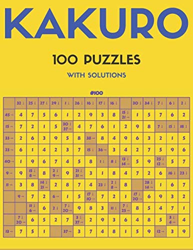 KAKURO 100 PUZZLES WITH SOLUTIONS: "Kakkuro" Brain Games Solve And ...