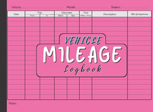 Mileage Log Book: Vehicle Mileage Tracker Journal To Keep Track Of Trip ...