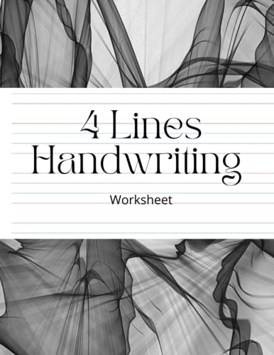 adult 4 line workbook for handwriting: 100 Pages|English handwriting ...