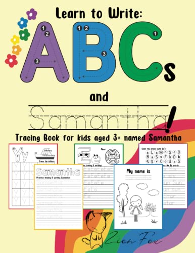 How to Write ABCs and Samantha! Tracing book for kids aged 3+ named ...