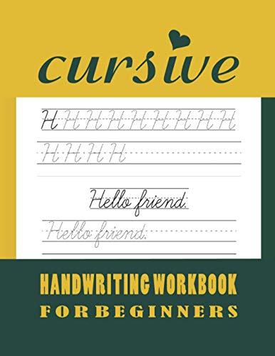 Cursive Handwriting Workbook for Beginners: Cursive writing for ...