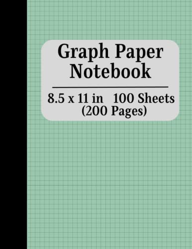 Graph Paper Notebook: Grid Paper Notebook, Quad Ruled, 100 Sheets (200 ...