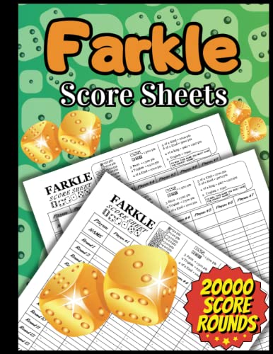 Farkle Score Sheets: Farkle Score Keeping Cards | Farkle Score Pads ...