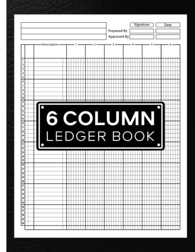 6 Column Ledger Book: Six Column Accounting Ledger Notebook for Small ...
