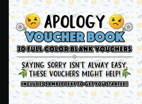 Apology Book (Cut Out Blank Vouchers): I’m Sorry Book, 30 Full Color ...