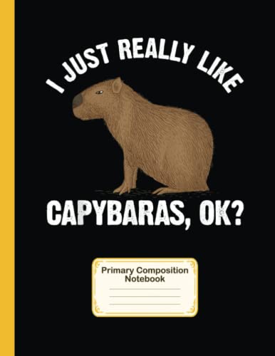 Capybara Primary Composition Notebook: Your Essential Writing Companion ...