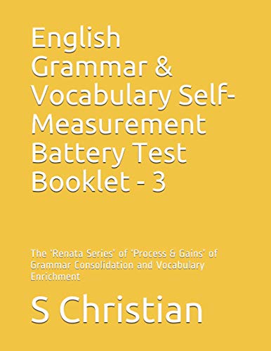 English Grammar & Vocabulary Self-Measurement Battery Test Booklet - 3 ...