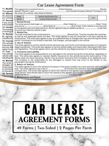 Car Lease Agreement Forms: Car Rental Contract Form | Agreement Forms ...