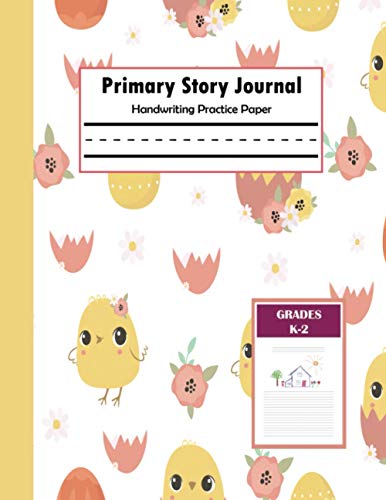 Primary Story Journal Handwriting Practice Paper: Easter chicks pattern ...