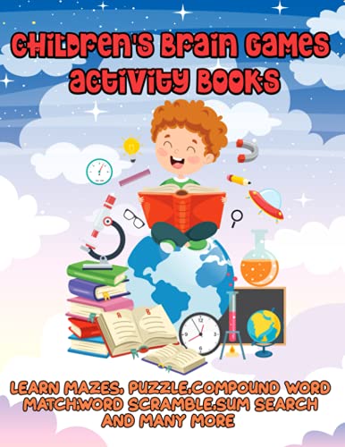 Children’s Brain Games Activity Book: Learn Alphabet mazes puzzle ...