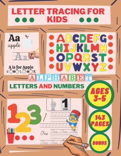 Letter tracing for kids ages 3-5: Letter Alphabet, Activity book for 3 ...