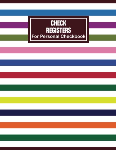 Check Registers For Personal Checkbook: Bank Registers for Checkbooks ...