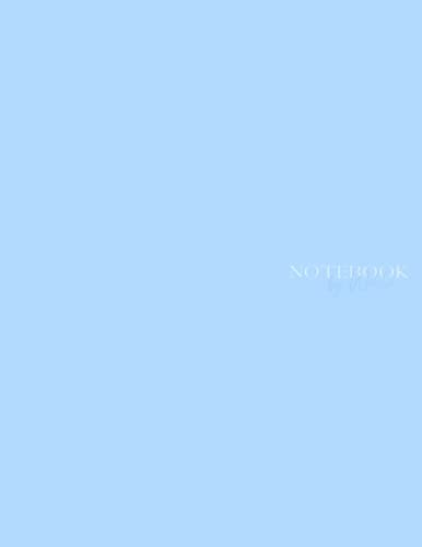 Notebook: Pastel Blue Minimalist Composition Notebook - College Ruled ...