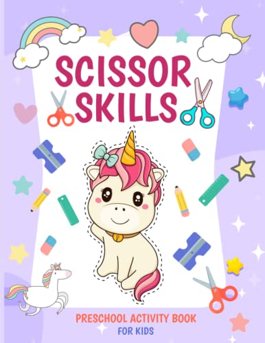 Scissor Skills Preschool Activity Book for Kids: Cute Animals, Shapes ...