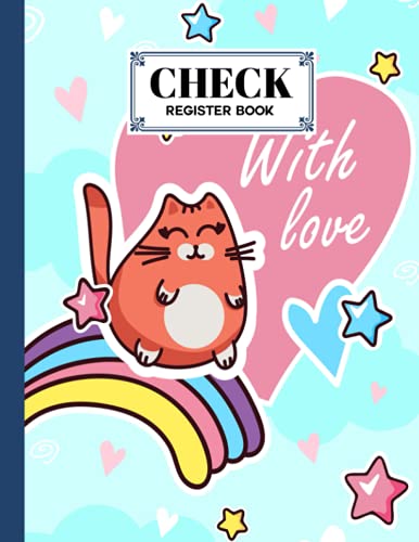 Check Register Book: Check Register Book Kawaii Kitty Cat Cover, A Book ...