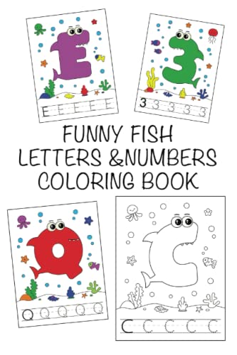 Funny Fish Letters And Numbers Coloring Book by AD Coloring Books ...