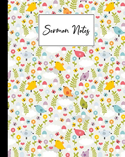 Sermon Notes Journal: Birds,Flowers Sermon Notes, An Inspirational ...