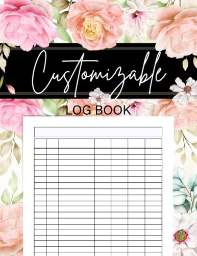 Customizable Log Book: Simple Inventory Log Book, Blank Sheets Ledger ...