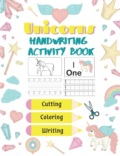 Unicorns Handwriting Activity Book : Kindergarten Basics Workbook ...