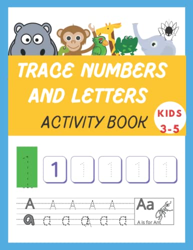 Trace Numbers and Letters Activity Book for Kids 3-5|Fine Motor Skills ...
