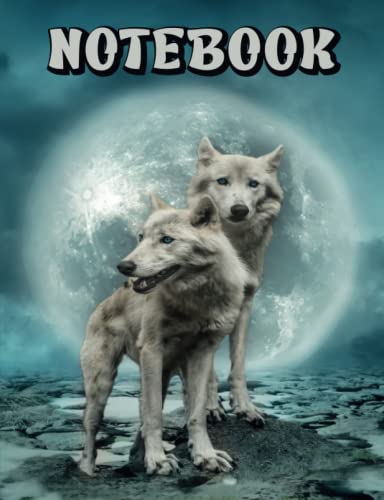 Moonlit Wolves and Winged Beasts Notebook: A Composition Notebook for ...