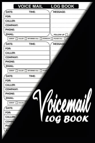 Voicemail Log Book: Simple Voice Mails & Phone Messages Tracker, Call ...