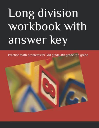 Long division workbook with answer key: Practice math problems for 3rd ...