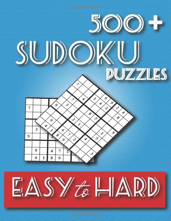 500 + SUDOKU PUZZLES : Easy to Hard: 198 Pages, 8.5x11, Matte finish ...