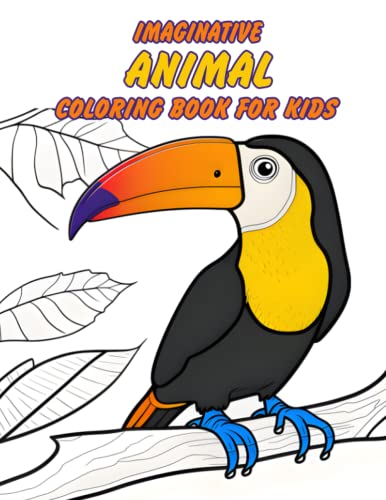 Imaginative Animal Coloring Book For Kids: Lion, Giraffe, Elephant And ...